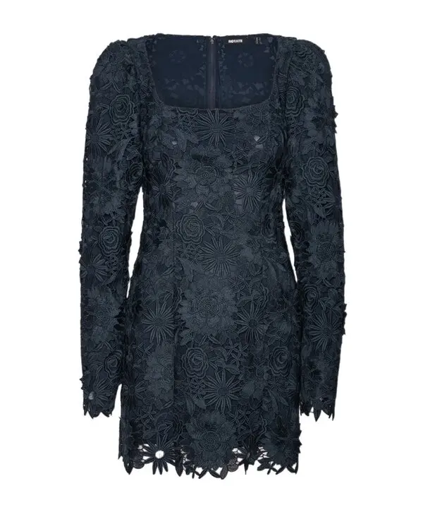 ROTATE BY BIRGER CHRISTENSEN Lace Embellished Mini Dress - Black