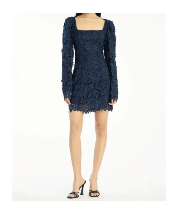 ROTATE BY BIRGER CHRISTENSEN Lace Embellished Mini Dress