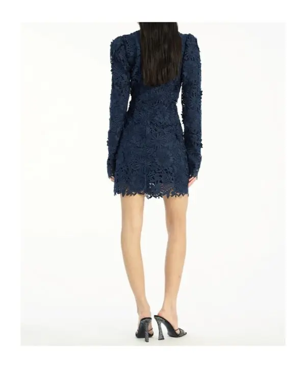 ROTATE BY BIRGER CHRISTENSEN Lace Embellished Mini Dress