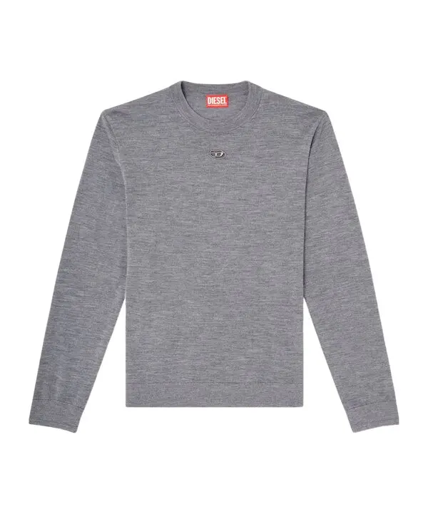 DIESEL® K-valiam Jumper With Cut-out Logo - Grey