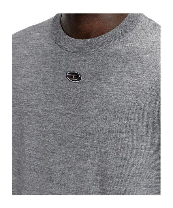 DIESEL® K-valiam Jumper With Cut-out Logo - Grey