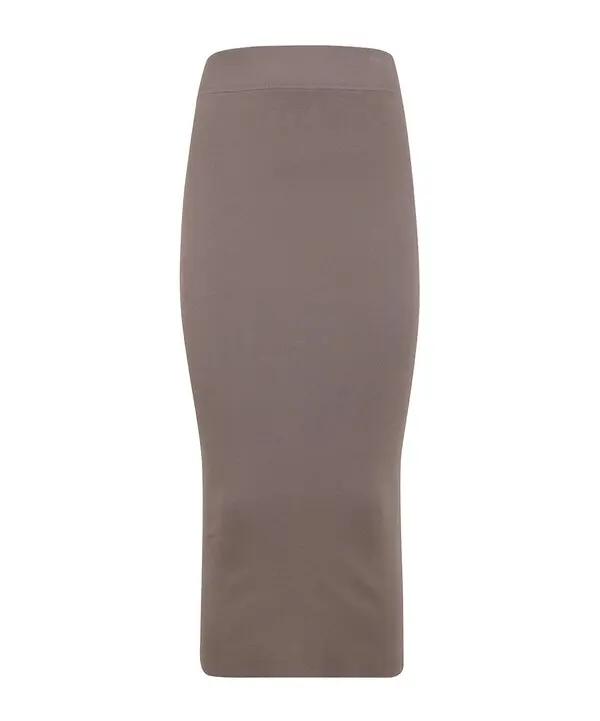 ENTIRE STUDIOS Ribbed-knit Midi Skirt - Gray