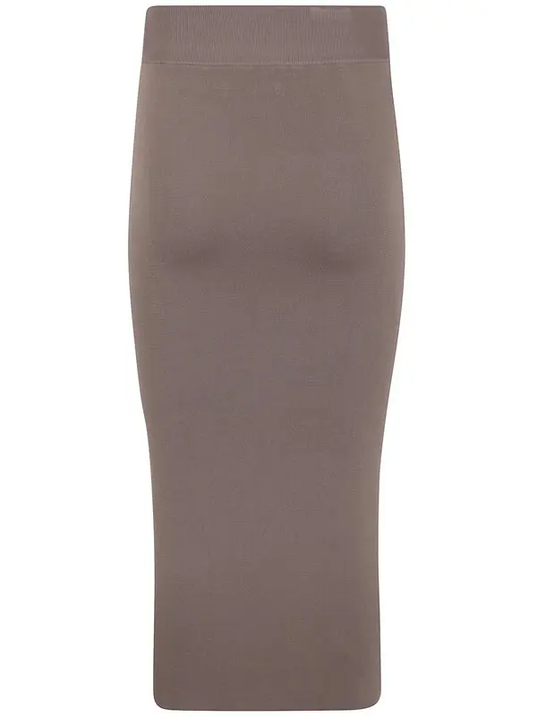 ENTIRE STUDIOS Ribbed-knit Midi Skirt - Gray