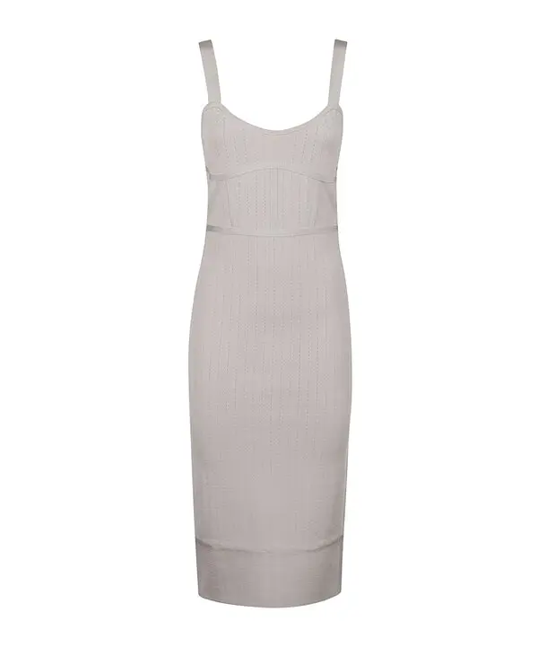 Patrizia Pepe Fitted Jacquard Knit Midi Dress