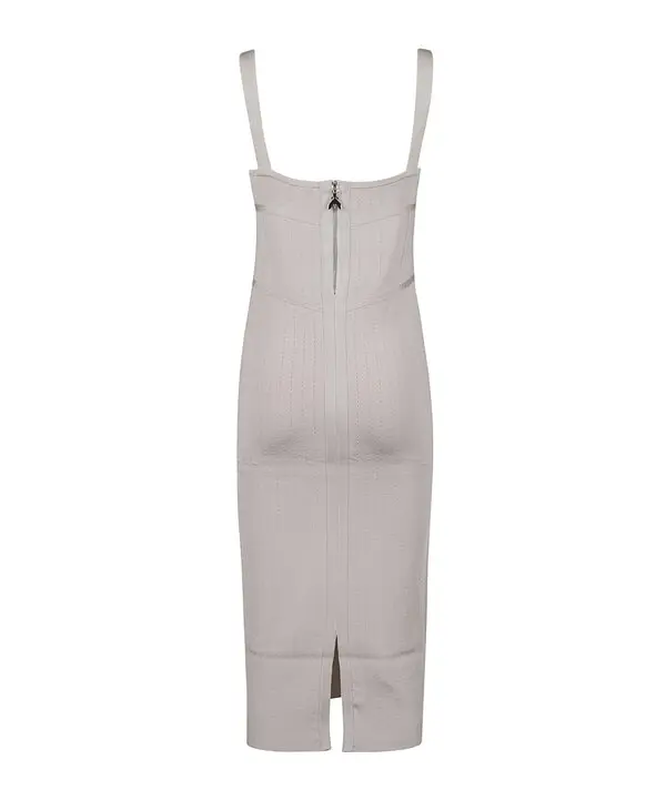 Patrizia Pepe Fitted Jacquard Knit Midi Dress