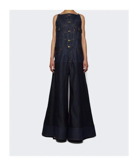 Sacai Denim Wide-leg Jumpsuit