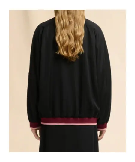 Marni Satin Bomber Jacket With Sequin Flowers