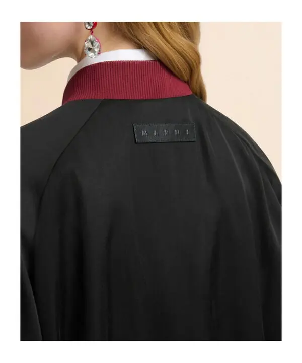 Marni Satin Bomber Jacket With Sequin Flowers