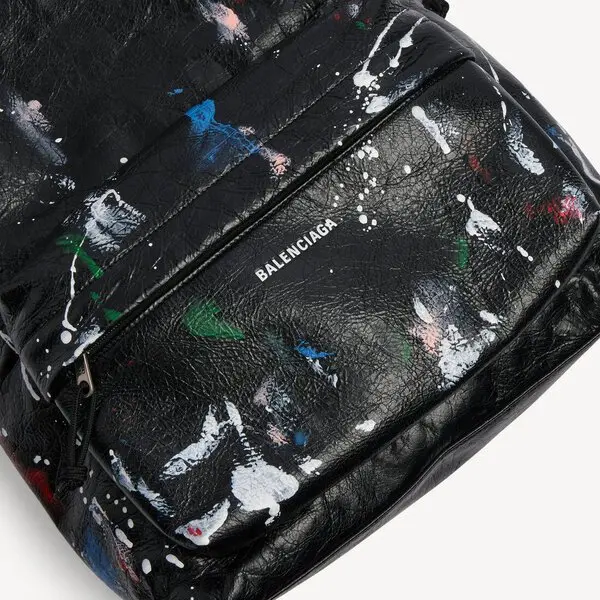 Balenciaga Explorer Paint Splatter Backpack