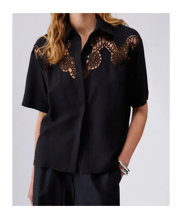 Liu Jo Embroidered Openwork Shirt