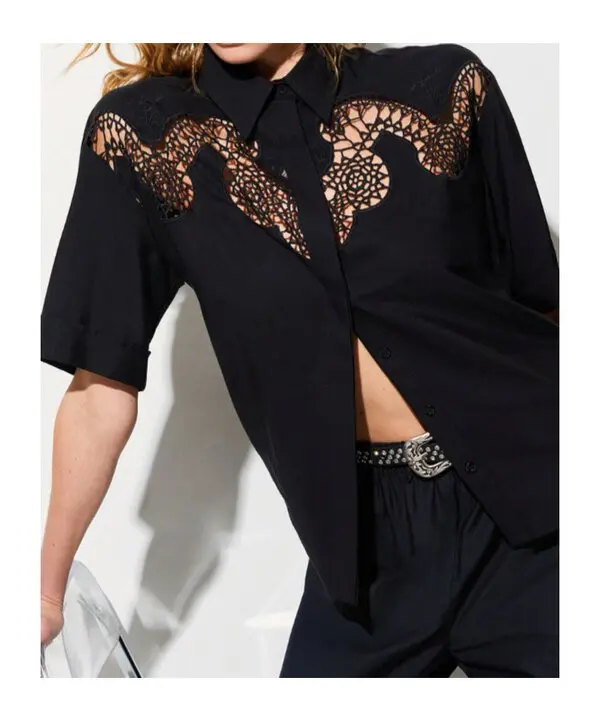 Liu Jo Embroidered Openwork Shirt