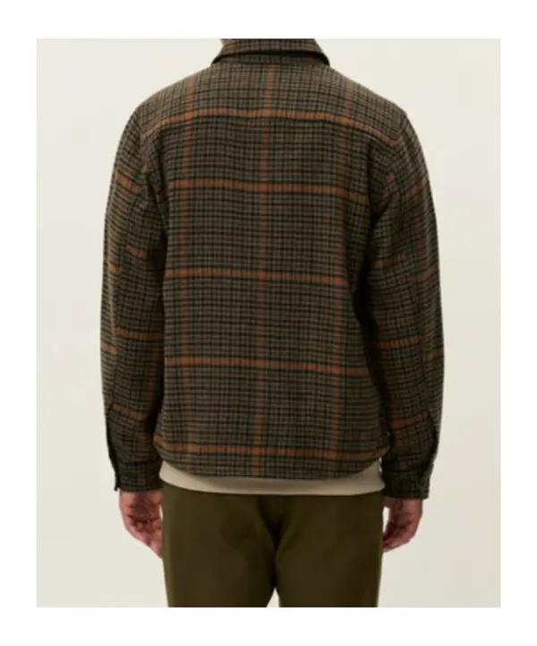 LES DEUX Kody Houndstooth Overshirt - Black