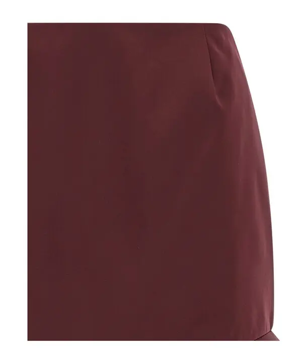 ROTATE BY BIRGER CHRISTENSEN Flounced Mini Skirt - Bordeaux