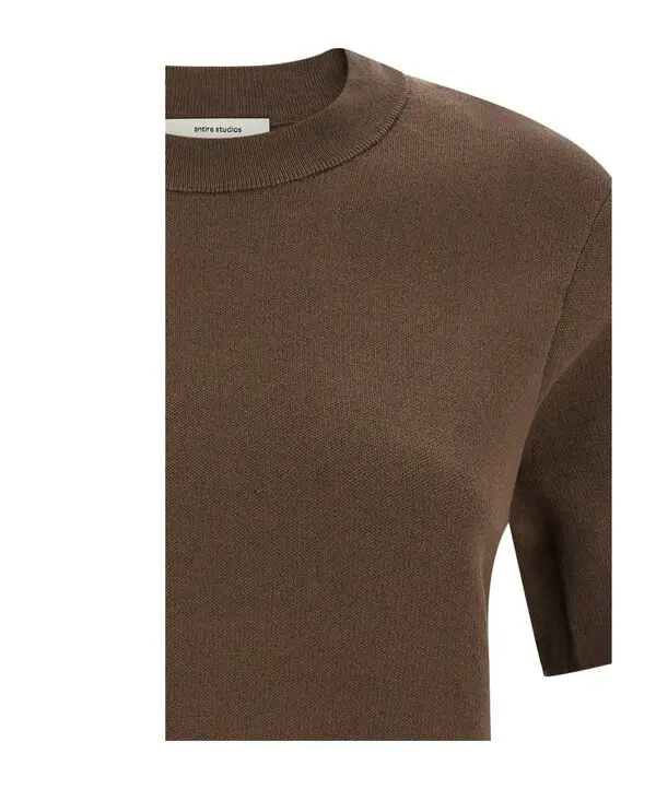 ENTIRE STUDIOS Slim Fit Crew Neck T-shirt - Brown