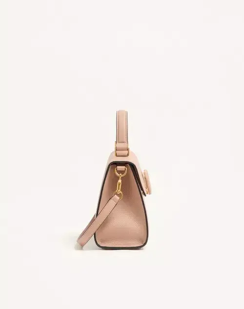 Valentino Garavani Vsling Small Handbag In Grainy Calfskin - Nude