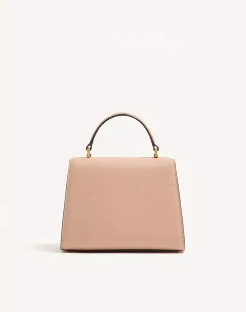 Valentino Garavani Vsling Small Handbag In Grainy Calfskin - Nude