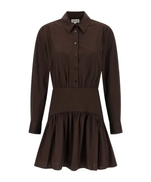 Staud Rocco Mini Dress - Brown