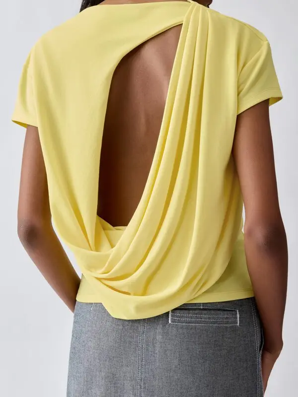 Jacquemus The Mistral Open Back Top - Yellow