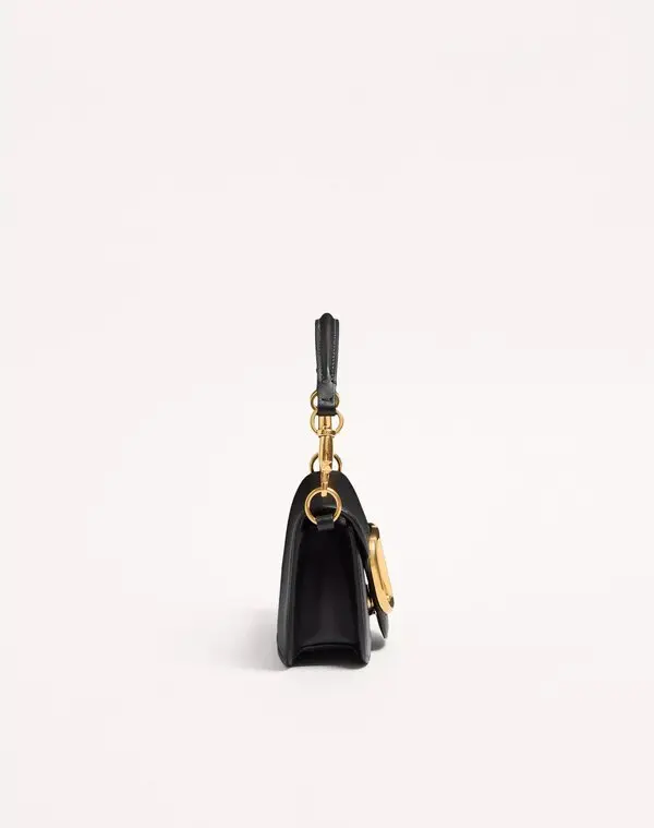 Valentino Garavani Locò Small Shoulder Bag In Calfskin - Black