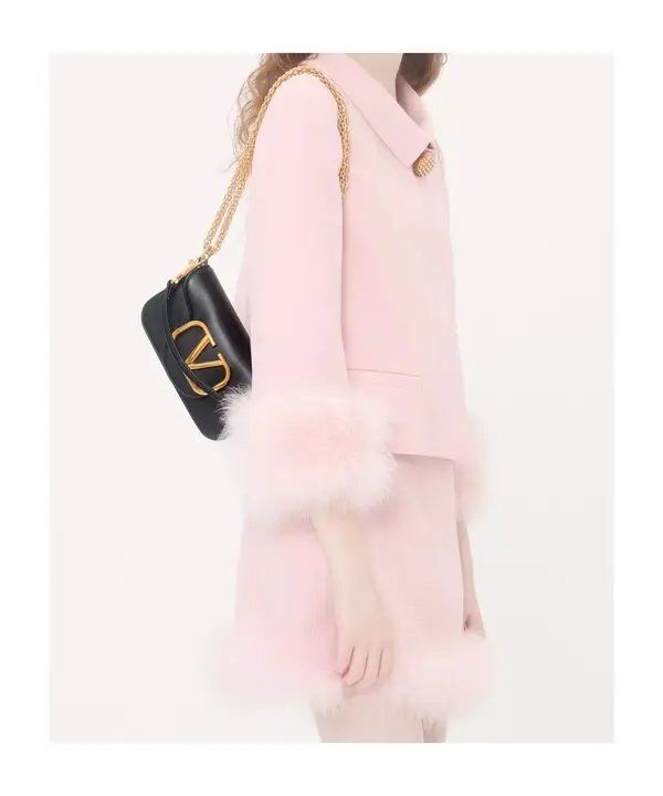 Valentino Garavani Locò Small Shoulder Bag In Calfskin - Black