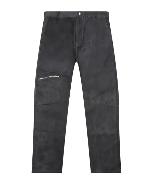 REPRESENT Zip-detailed Washed Trousers - Black