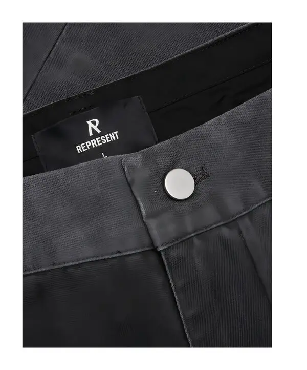 REPRESENT Zip-detailed Washed Trousers - Black