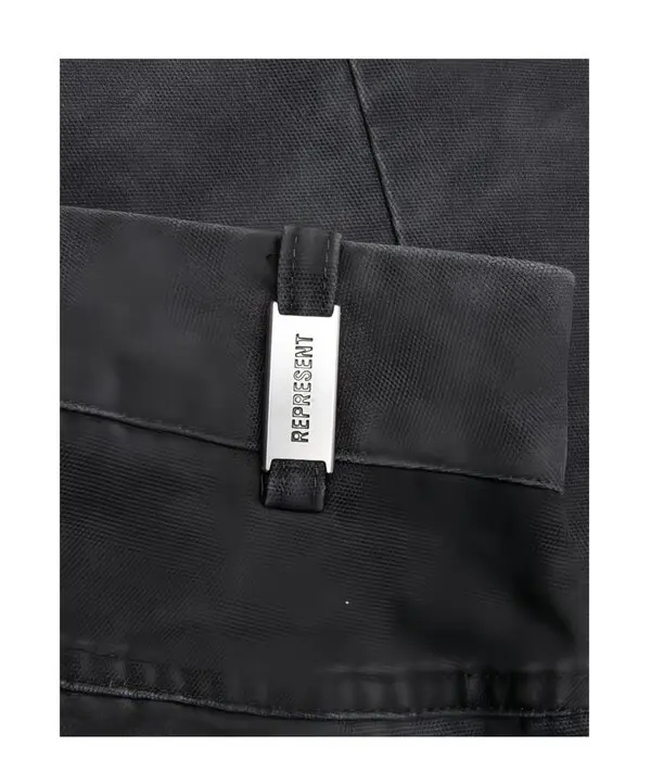 REPRESENT Zip-detailed Washed Trousers - Black