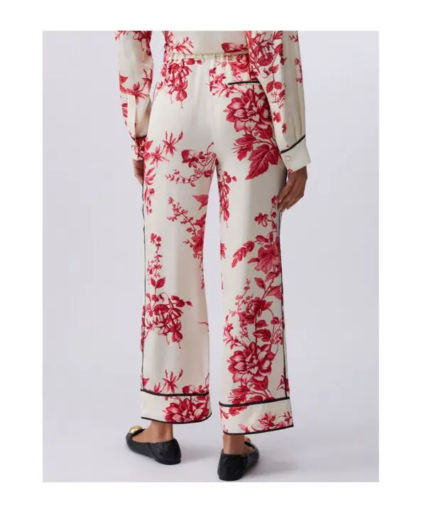 Liu Jo Floral Wide-leg Trousers - Red
