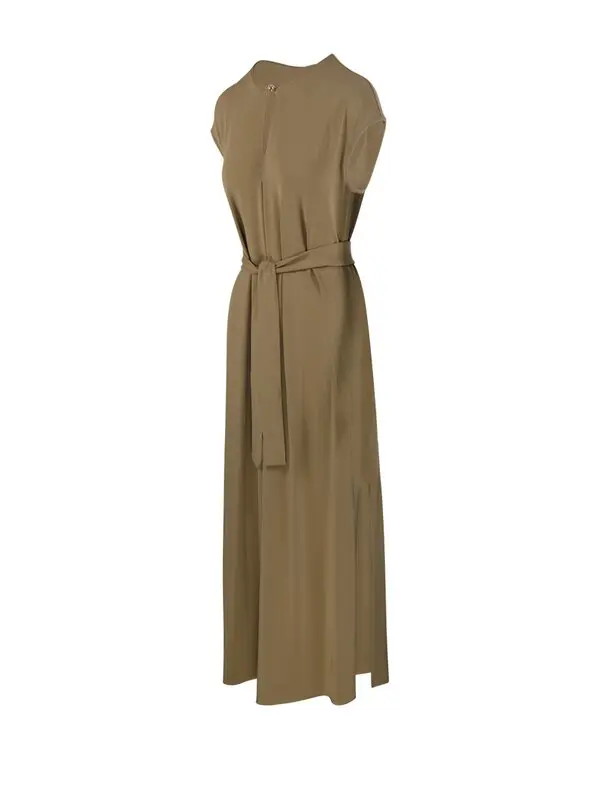 Max Mara Feluca Belted Maxi Dress - Brown