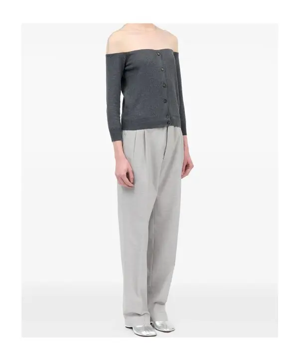 MAISON MARGIELA Sheer-panel Buttoned Cardigan - Black