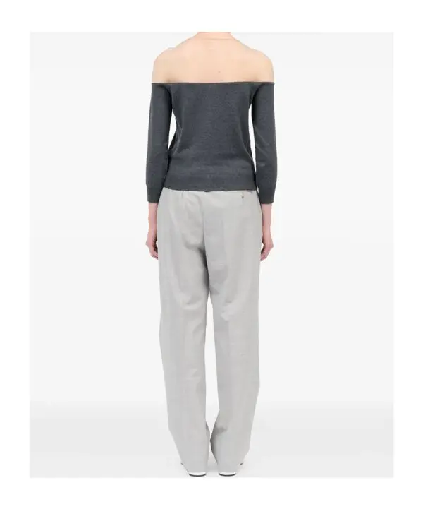 MAISON MARGIELA Sheer-panel Buttoned Cardigan - Black