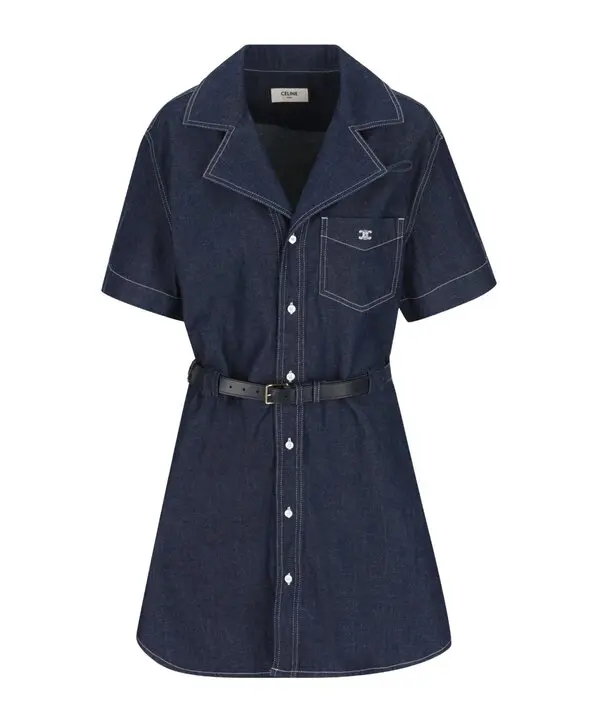 Celine Short Sleeve Dress - Black