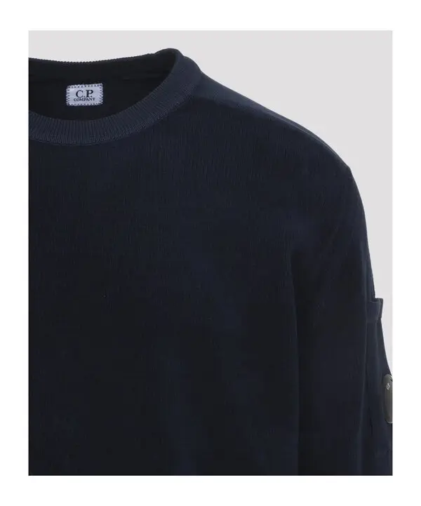 C.P. COMPANY Long-sleeved Crewneck Jumper - Black