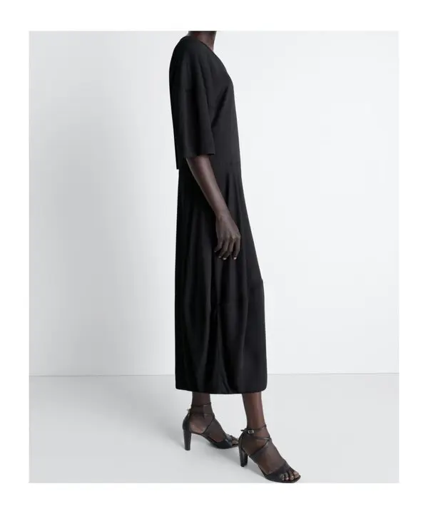 LEMAIRE Balloon Midi Dress - Granite