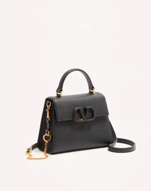 Valentino Garavani Vsling Grainy Leather Shoulder Bag