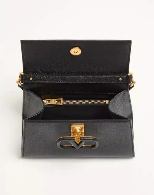 Valentino Garavani Vsling Grainy Leather Shoulder Bag