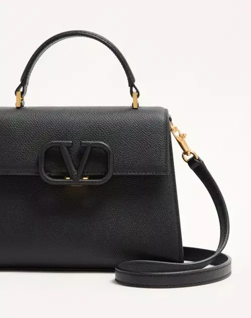 Valentino Garavani Vsling Grainy Leather Shoulder Bag
