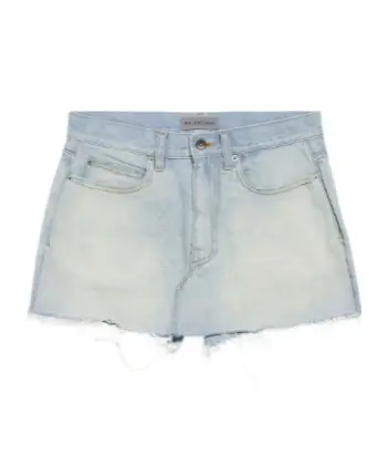 Balenciaga Denim Mini Skort - Light Blue