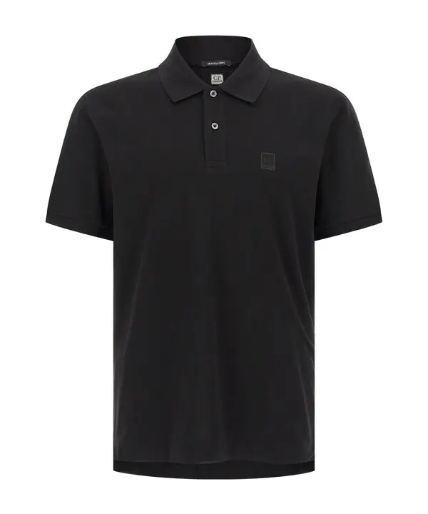 C.P. COMPANY Series Piqué Polo Shirt - Black