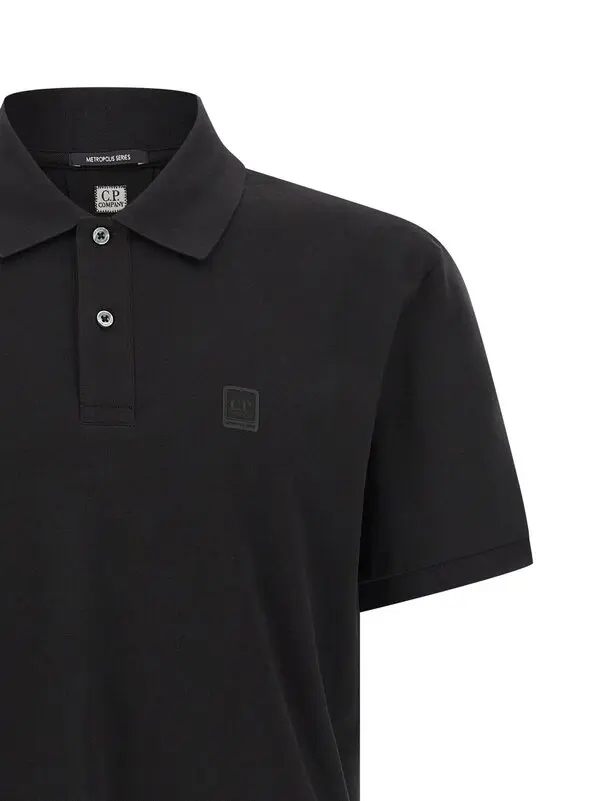 C.P. COMPANY Series Piqué Polo Shirt - Black