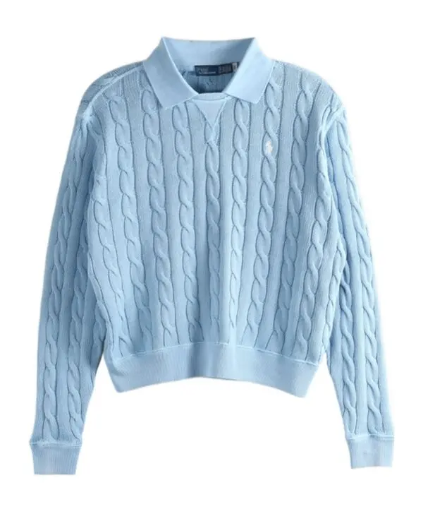 Polo Ralph Lauren Cable Knit Polo Collar Sweater