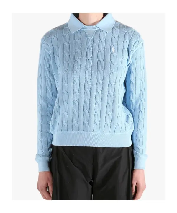 Polo Ralph Lauren Cable Knit Polo Collar Sweater