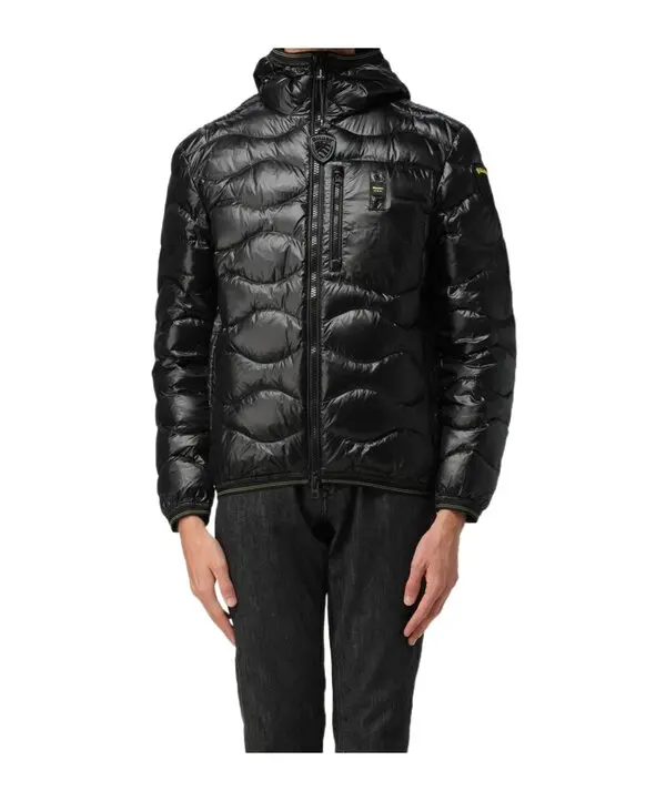 BLAUER. Quilted Hooded Down Jacket - Black