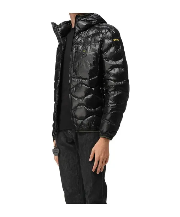 BLAUER. Quilted Hooded Down Jacket - Black