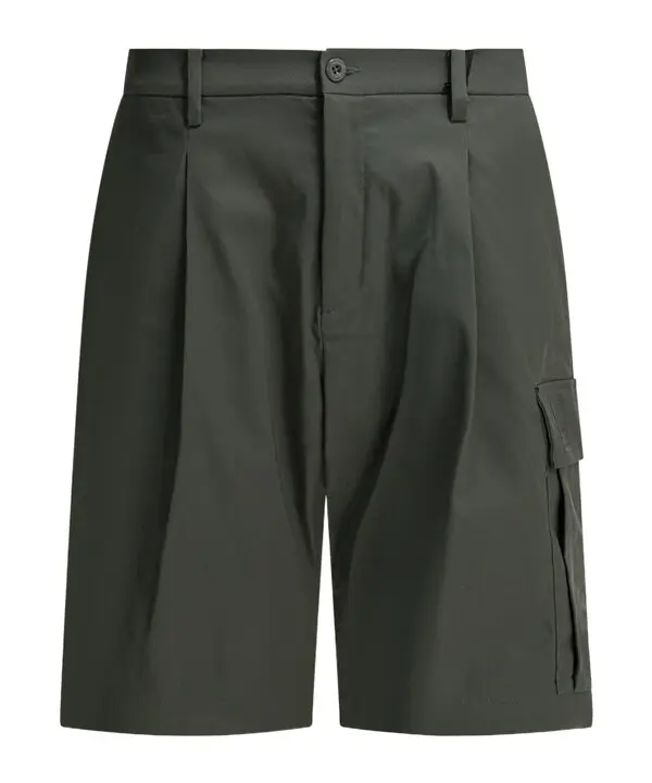 C.P. COMPANY Pleated Cargo Shorts - Black