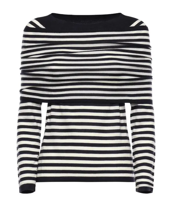 Max Mara Striped Long Sleeve Sweater - Blue/white