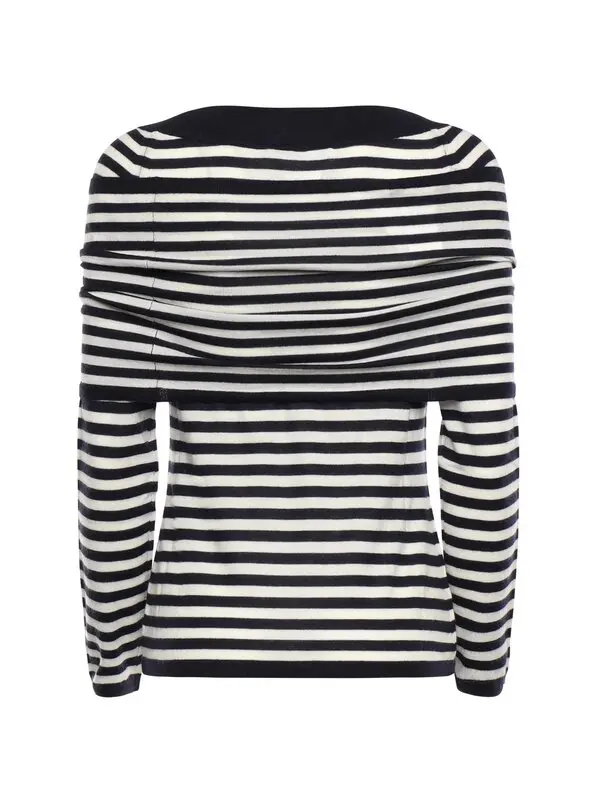 Max Mara Striped Long Sleeve Sweater - Blue/white