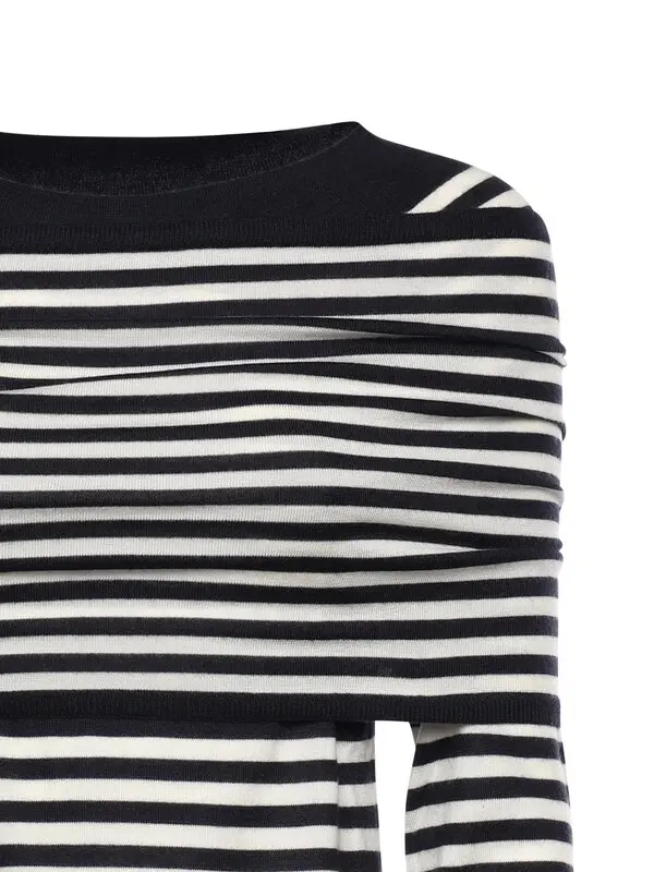 Max Mara Striped Long Sleeve Sweater - Blue/white