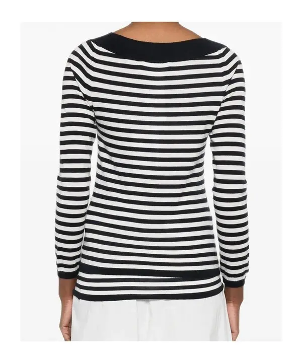 Max Mara Striped Long Sleeve Sweater - Blue/white