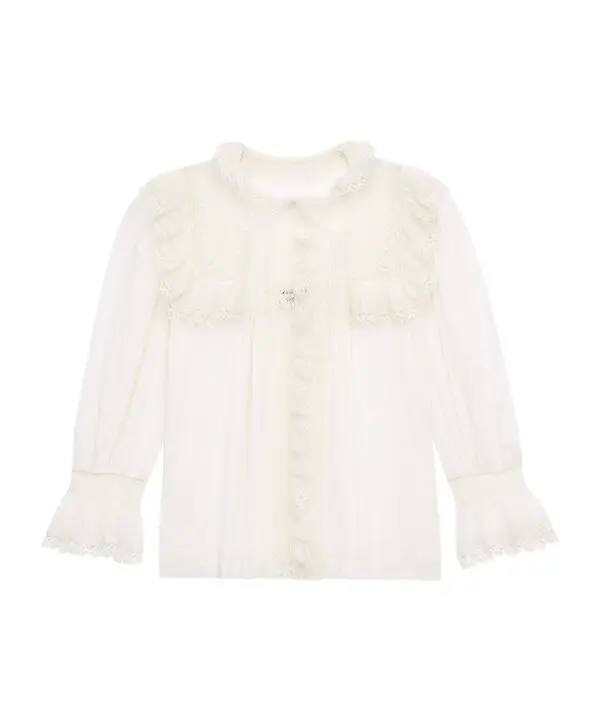 Saint Laurent Embroidered Lace Shirt